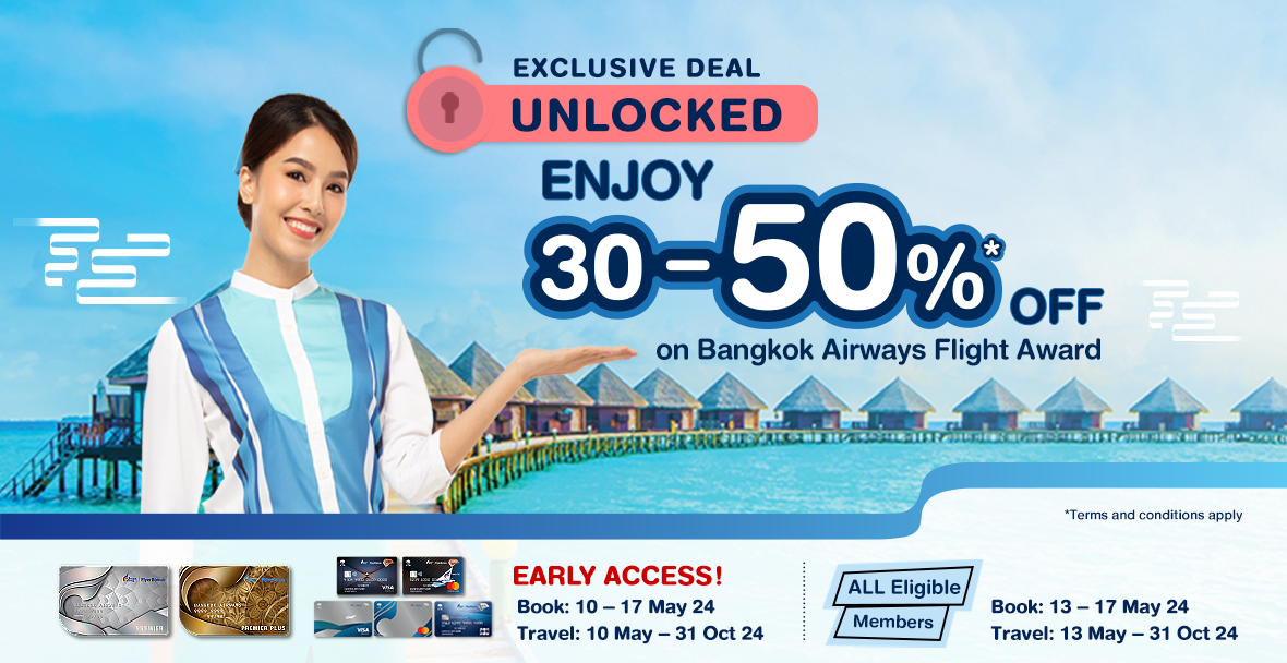 Hurry, Limited Time Offer! Enjoy 30-50% OFF on Bangkok Airways Flight ...