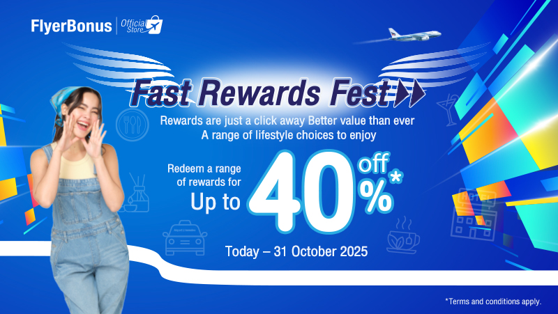 Fast Rewards Fest redeem selected rewards with up to 40% off.